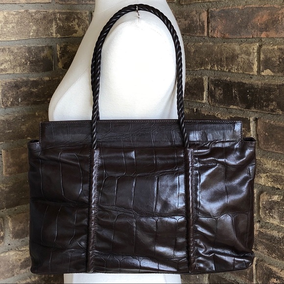 Vintage | Bags | Falor Hand Bag Handbag Leather Purse Brown | Poshmark